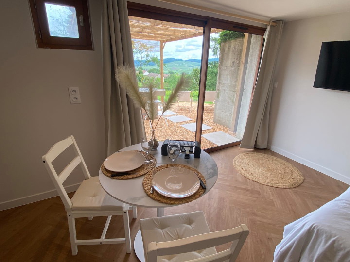 Cocon Des Vignes : Terrasse Avec Vue Sur Vignoble - Jura