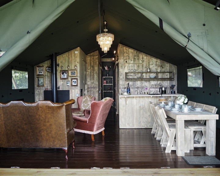 Safari Tent (Sandringham) With Wood Fired Hot Tub - Norfolk