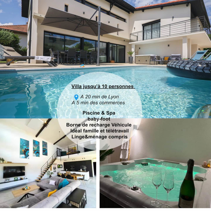 Villa D'exception Piscine & Spa à 20 Min De Lyon - Beynost