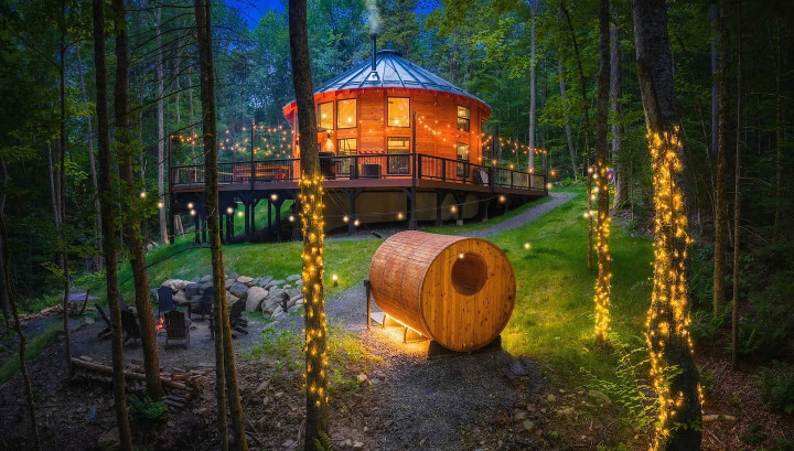 Mount Snow Yurt:hot Tub~wood Stove~sauna~evcharger - Vermont