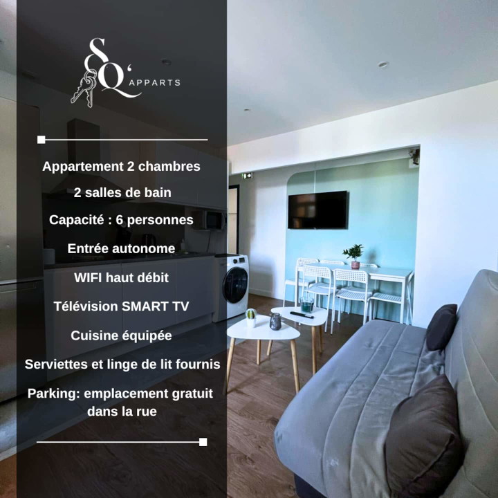 Sq Apartment  2 Bedrooms  Close To Train Station  Wi-fi - Saint-Quentin