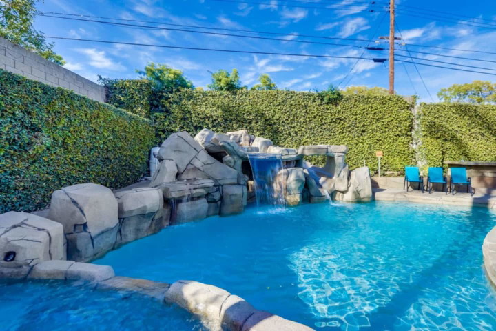 Tranquil Backyard Oasis: Kids Playset & Game Room - Brea, CA