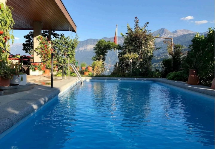 Villa With Pool, Garden & Direct At Lake - Sigriswil