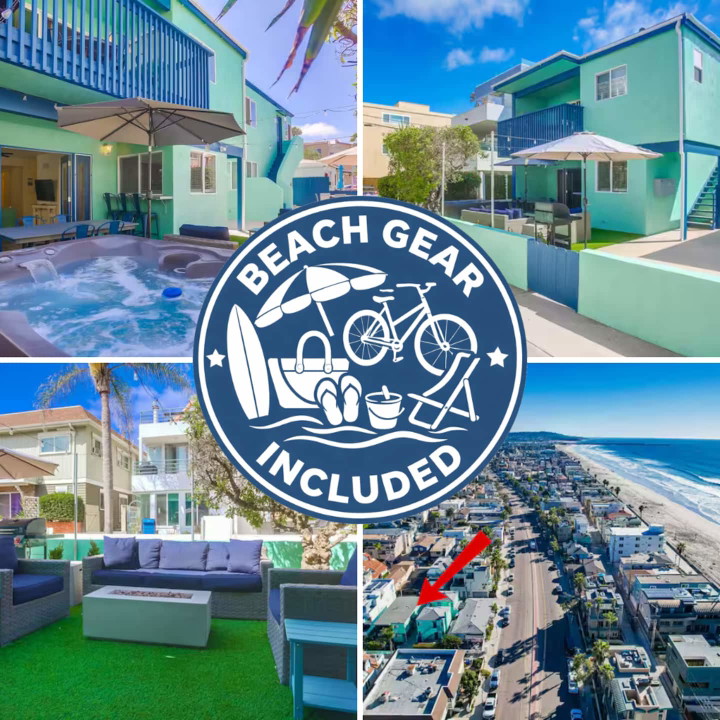 Hot Tub Grill And Firepit Steps To Beach! - San Diego County, CA