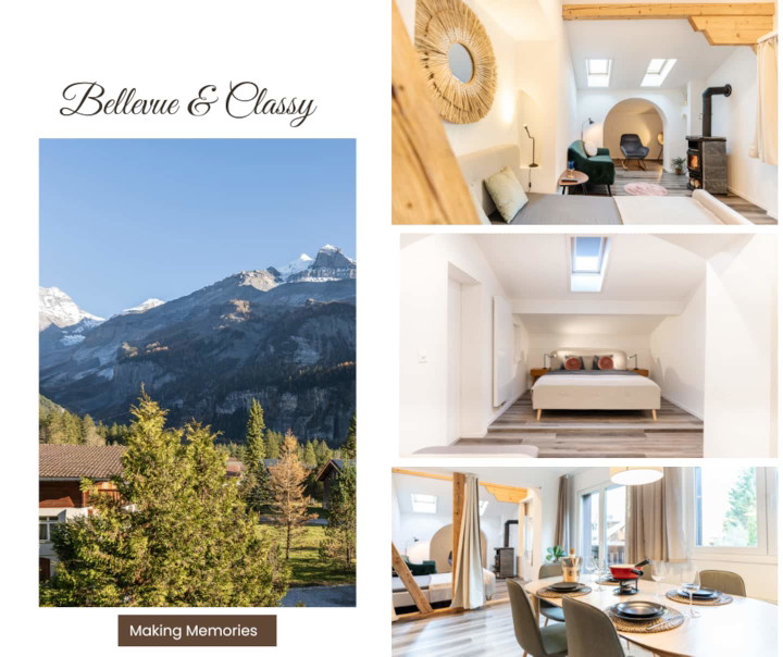 Bellevue & Classy Mountain View Apartment - Adelboden