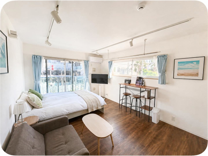 [201] 2-minute Walk To The Sea | 26㎡ Property With Bathtub, Washing Machine And Kitchen | Near Enoshima And Kamakura - Yokohama