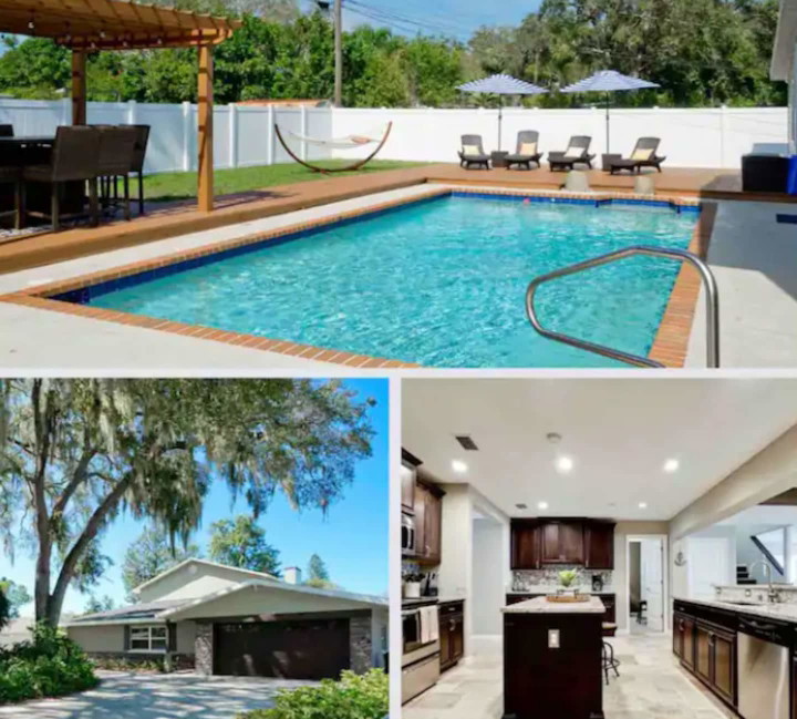 Tropical Highlands - 6 Bedrooms/3 Bathroom/2 King Masters/3800 Sf/large Htd Pool - Bradenton, FL
