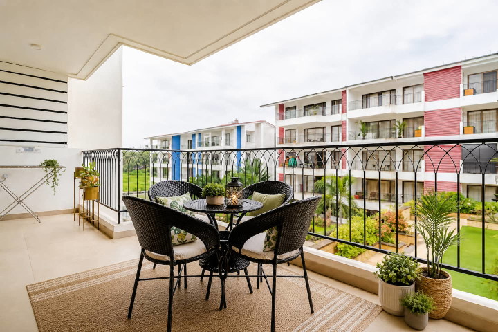 Faodail 18 | Appartement 1 Chambre, 1 Salle De Bain Avec Piscine Et Vue Sur Les Rizières à Baga - Goa