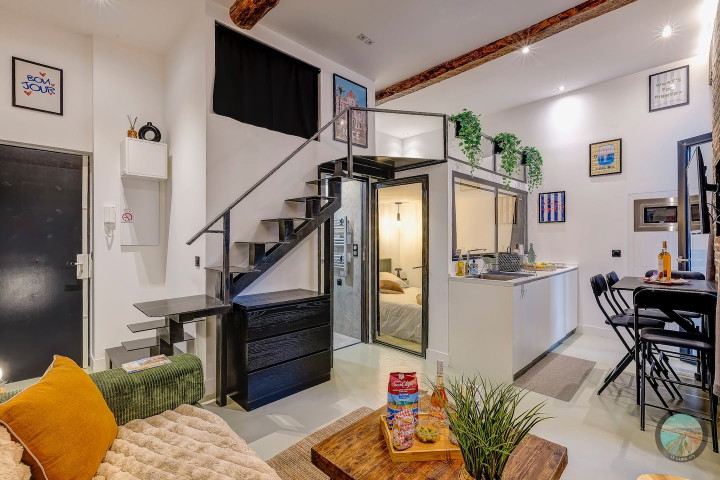 Chic Industrial Loft Quiet Garibaldi Ac Balcony - Nizza