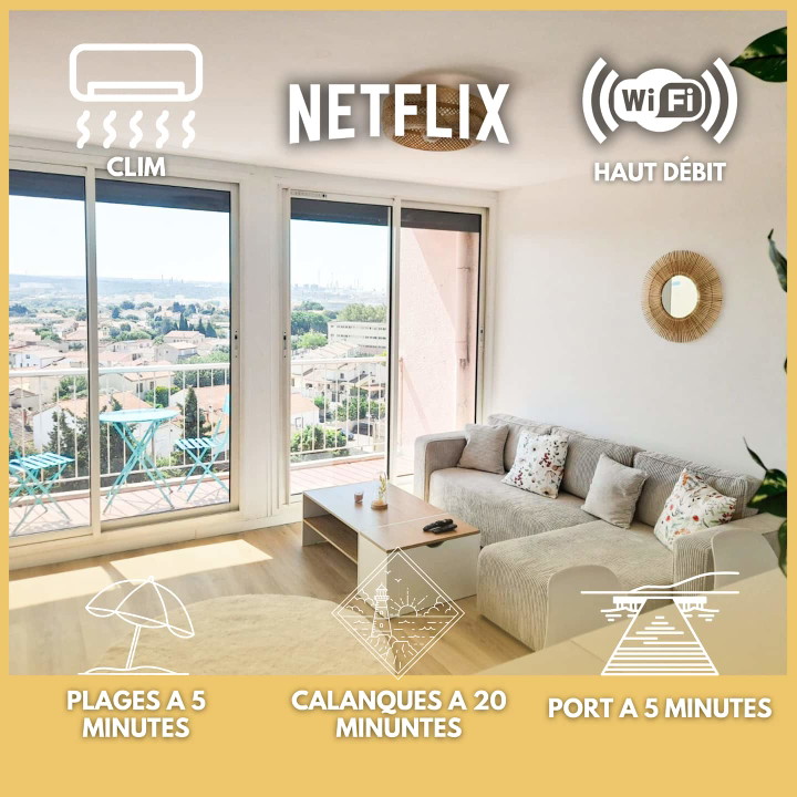Logement T3 Rénové - Clim - 5 Mins De La Mer - Port-de-Bouc