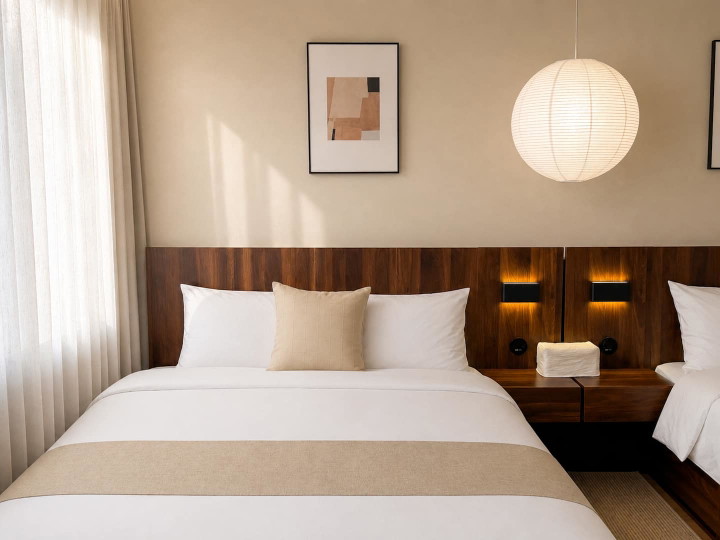 New 해변 도보 5분/ 광안역 10분/ 3room 4bed 최대8인/ 호텔침구/ 짐보관 - Busan