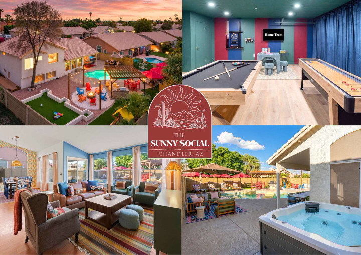 The Sunny Social | Pool  Hot Tub  Games Galore! - Chandler, AZ