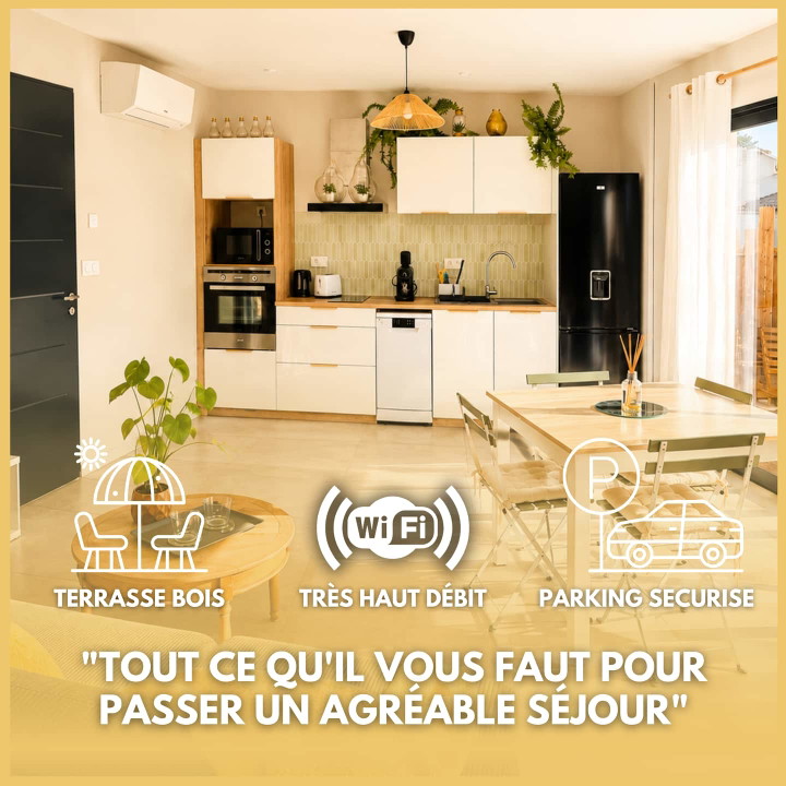 Bright Cozy Place With Terrace  A/c & Parking - Saint-Laurent-des-Arbres