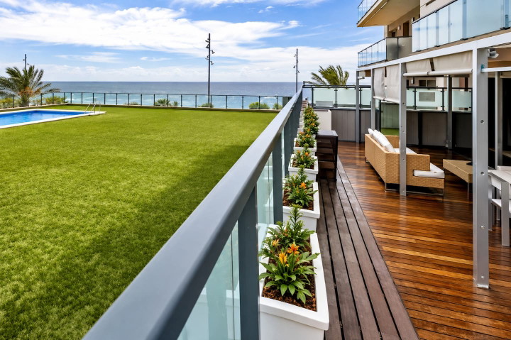 Large Apartment With Pool On The Beach In Barcelona - Badalona