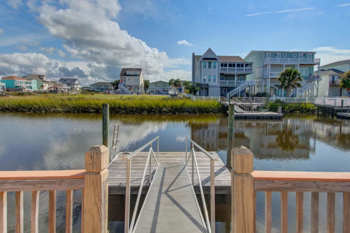 Sea Schulz: Canal Front, Floating Boat Dock - Holden Beach, NC