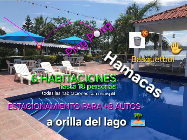 Maison Sur Le Lac 6 Chambres 13 Lits 18 Voyageurs - Tequesquitengo