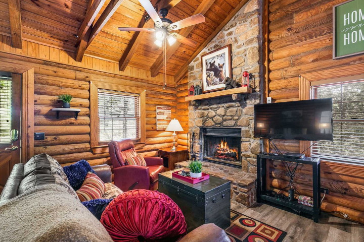 Genuine Log Cabin_soaker Tub_king Bed_pet-friendly - Branson, MO