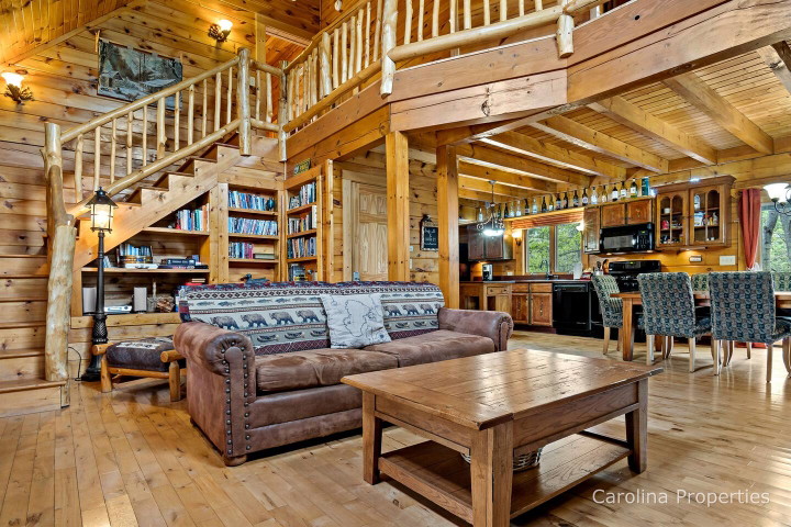 Fire Pit, Rocking Chair Porch, Private, Log Cabin - Lake Lure, NC