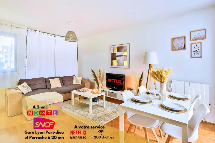 Calm & Cozy - Tram & Metro 2 Away Mermoz Hospital - Rhône