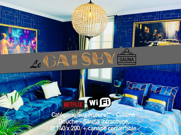 Appart Le Gatsby Centre Ville - Wi-fi- Sauna - Dole