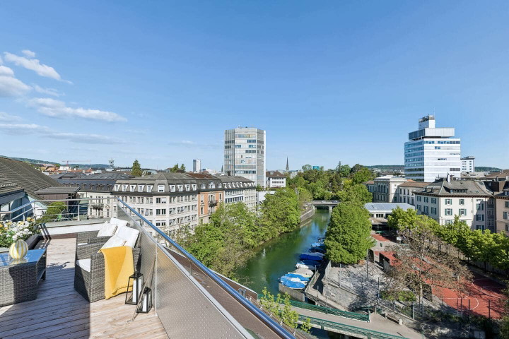 Waterfront Penthouse | Ac | Rooftop | Free Parking - Zurique