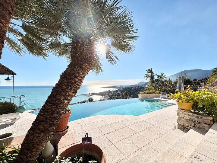 Sumptuous View Of Italy At Cap Martin. Swimming Pool - Menton