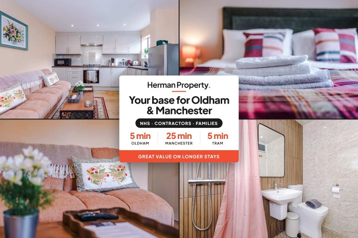 Nhs & Contractor Base | 2 Bed, Sleeps 5 | Wi-fi - Oldham