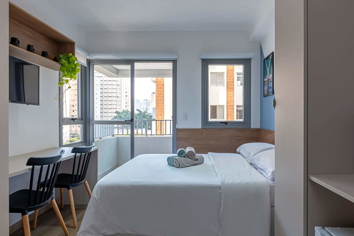 608-studio 350 M From The Brooklin Subway/next To The Consulate - São Paulo
