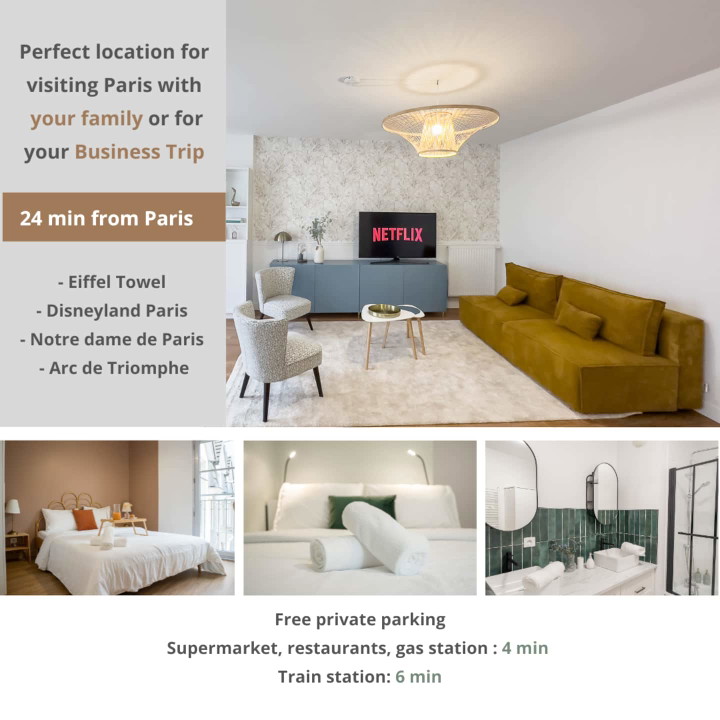 Cozy Apartment Near Paris Disney - Villiers-sur-Marne