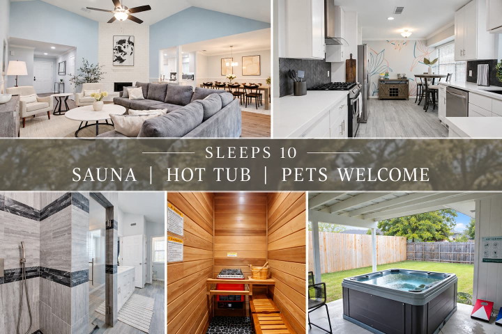 Hot Tub | Sauna | Pets Allowed | Sleeps 10 - Cedar Park, TX