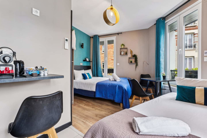 Résidence Aurmat Apart Hotel - Chambre Triple - Boulogne-Billancourt