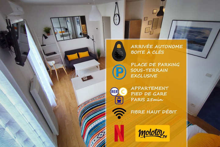 Au Pied De La Gare - Parking Privé - Lumineux - Brétigny-sur-Orge