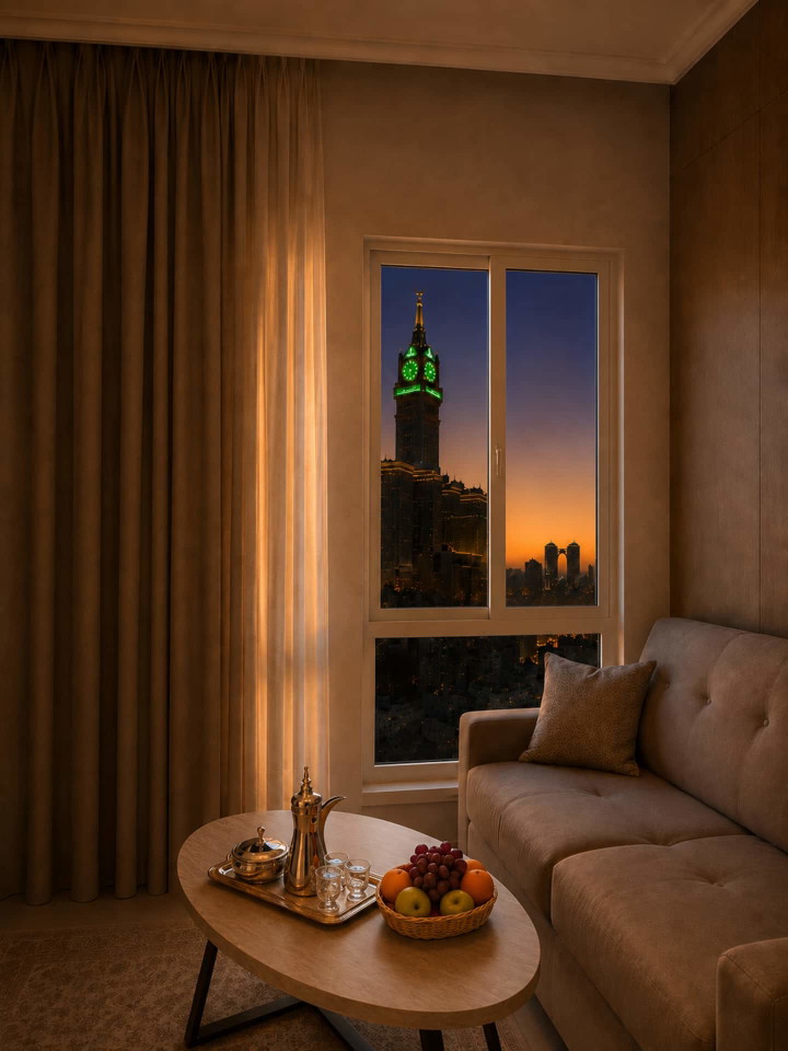 شقة فاخرة  إطلالة برج الساعة  10 دقائق مشيًا - Mecca