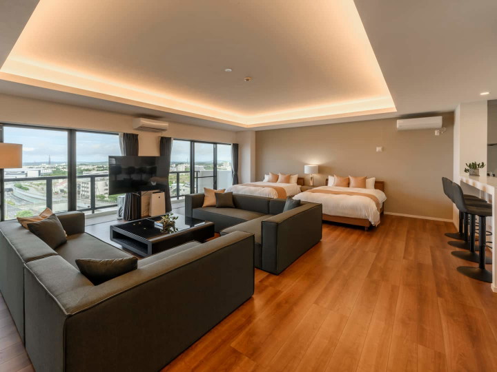 &Monde. Okinawa Arena Condominium, 1 Bedroom Apartment. - Okinawa