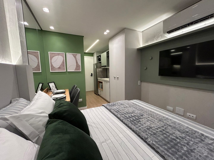 Apto Prático No Batel  Cama Queen E A/c  Ap907 - Curitiba