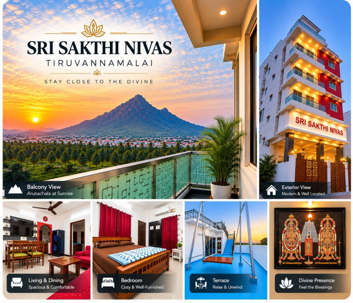 Spacious 2bhk  Arunachala View  Sri Sakthi Nivas - Tiruvannamalai