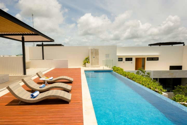Studio · Aldea Zama · Terrasse · Piscine à Débordement Sur Le Toit - Tulum