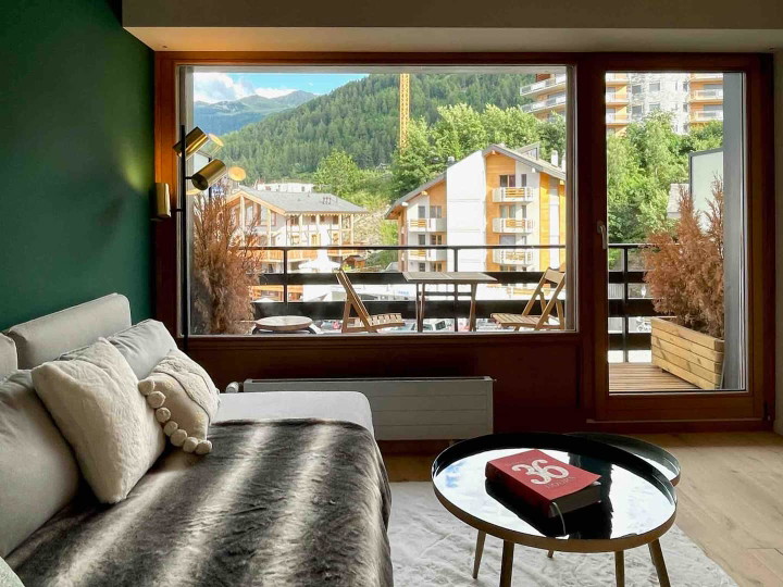70m² /2ch  South-facing  Village Center + Parking" - Veysonnaz