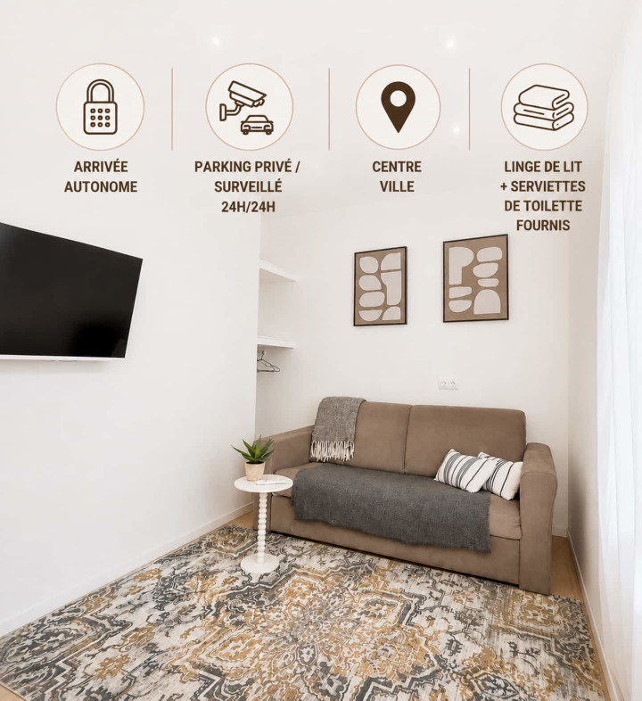 New Studio/ Parking Privé - Guéret