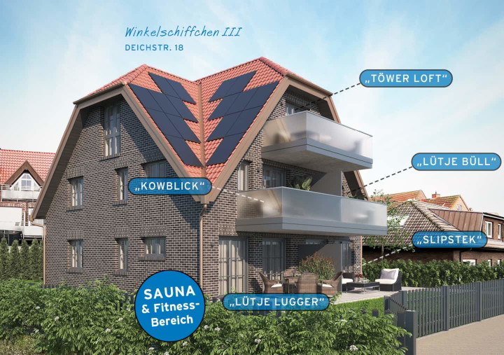 Exklusive Penthouse-wohnung Mit 2 Sz Und Meerblick - Juist