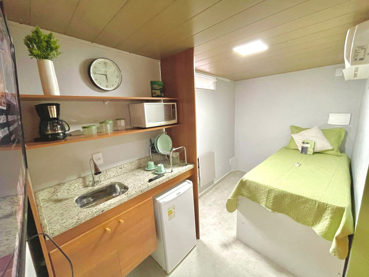 Independent Studio With Air-conditioning, Wi-fi, Kitchen And Smart Tv - Macaé