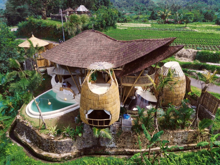 Agung's View|bamboo House 1 Bedroom 2 Beds - Sidemen