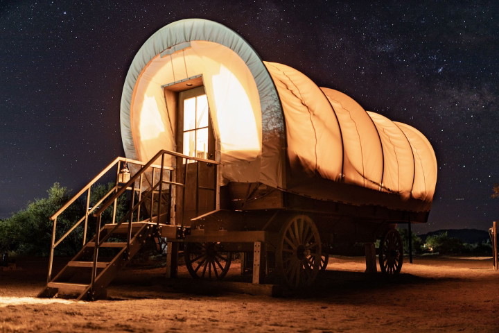 Conestoga Wagon On Dude Ranch Near Las Vegas - Death Valley