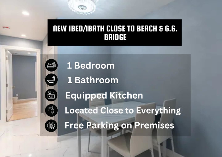New 1bed/1bath | Close To Beach & G.g. Bridge - San Francisco, CA