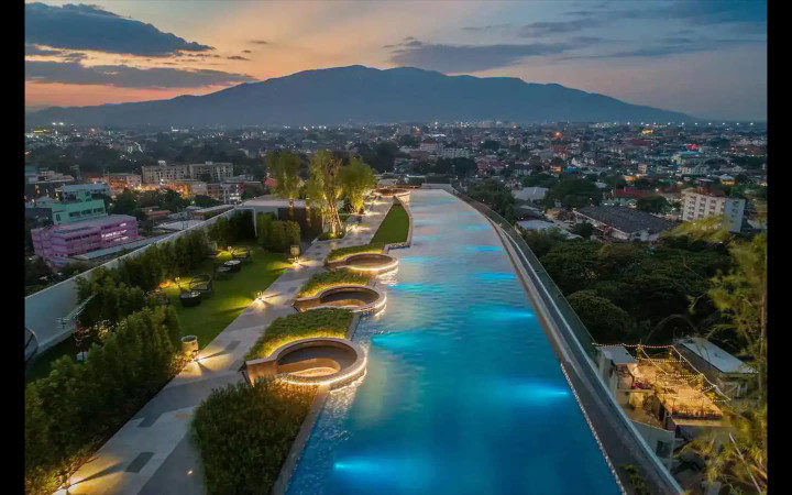 B-1) Downtown Chiang Mai, 16th Floor Largest Apartment Suite Astra Sky River Amazing Extra Long Infinity Pool - Chiang Mai, Thailand