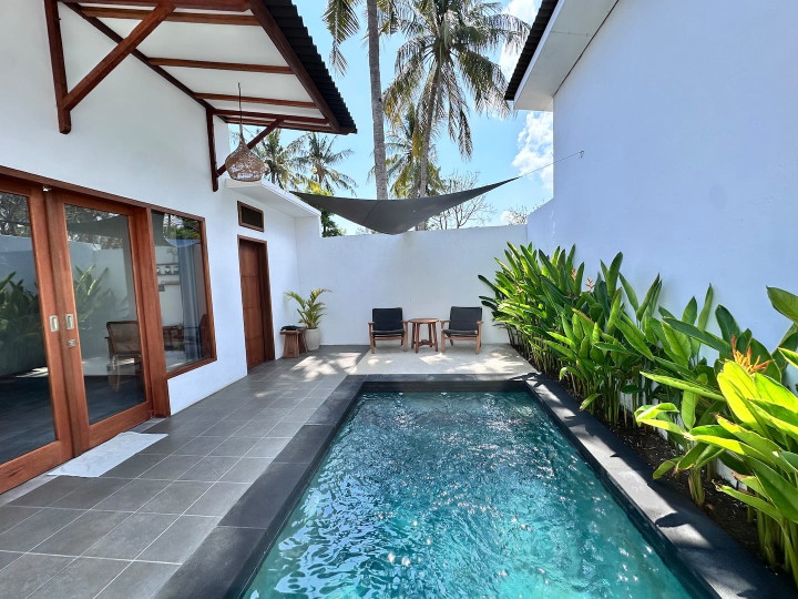 Cozy Private Pool Villa (1) Free Breakfast & Bikes - Gili Islands