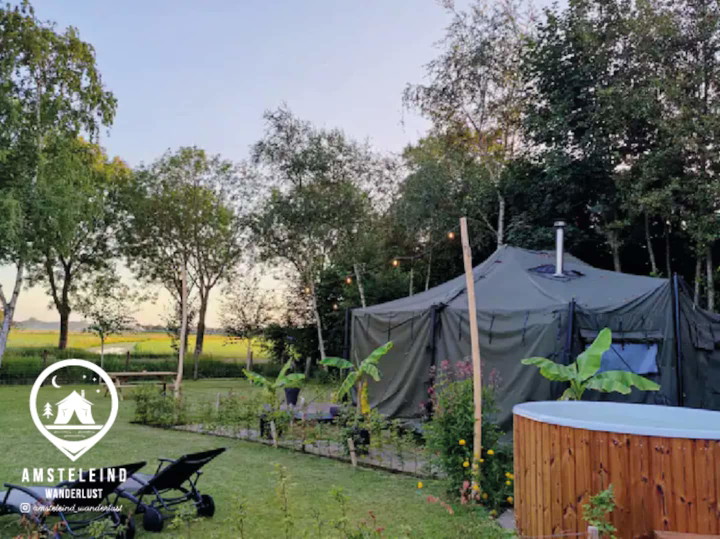 Unieke Glamping Legertent Met Houtkachel En Hottub - Oss