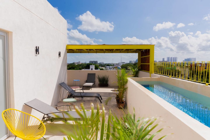 Charming Apt 4 +Pool +Rooftop+ Mercado 28 - Cancún