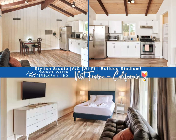 Fresno Studio| A/c & Heat | Wi-fi | Washer & Dryer - Fresno, CA