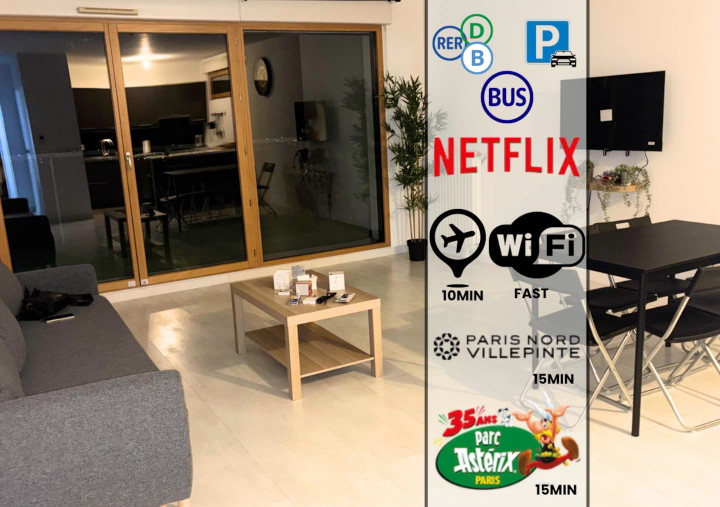 Confort & Espace à 10 Min De Cdg - Gonesse